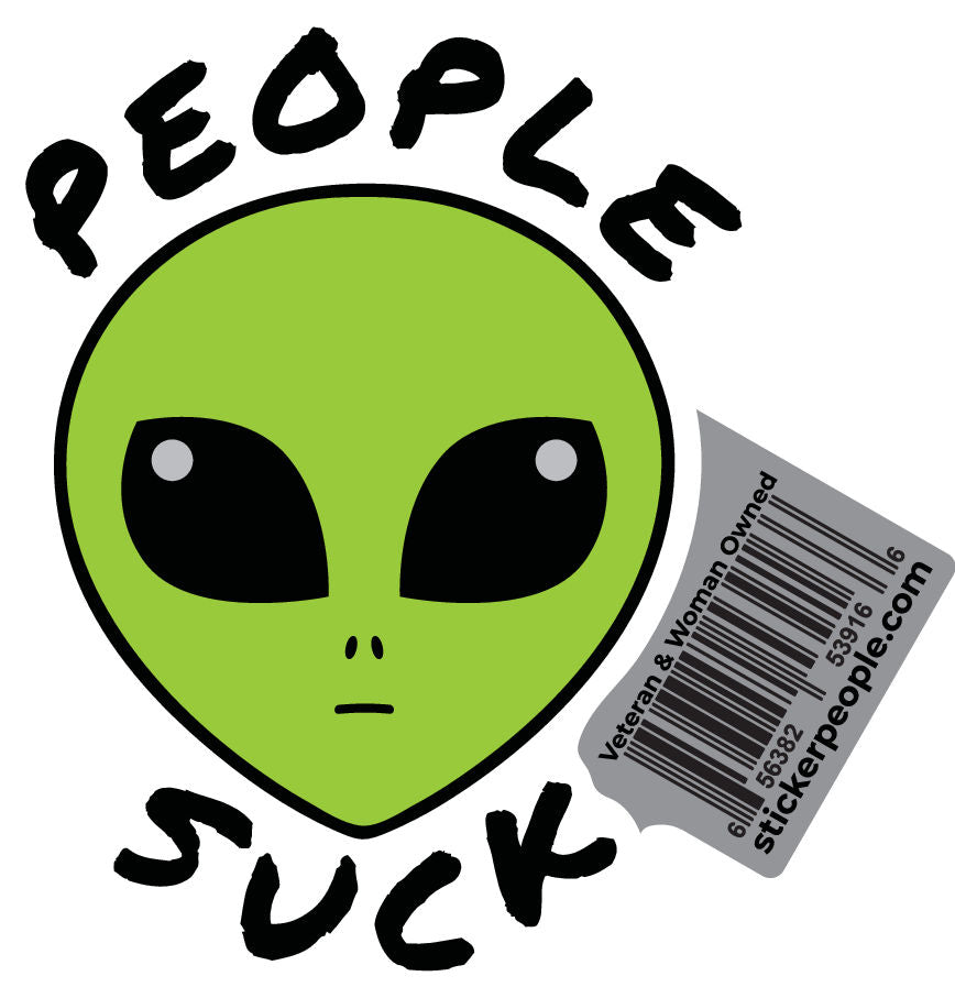 People Suck Alien Sticker People