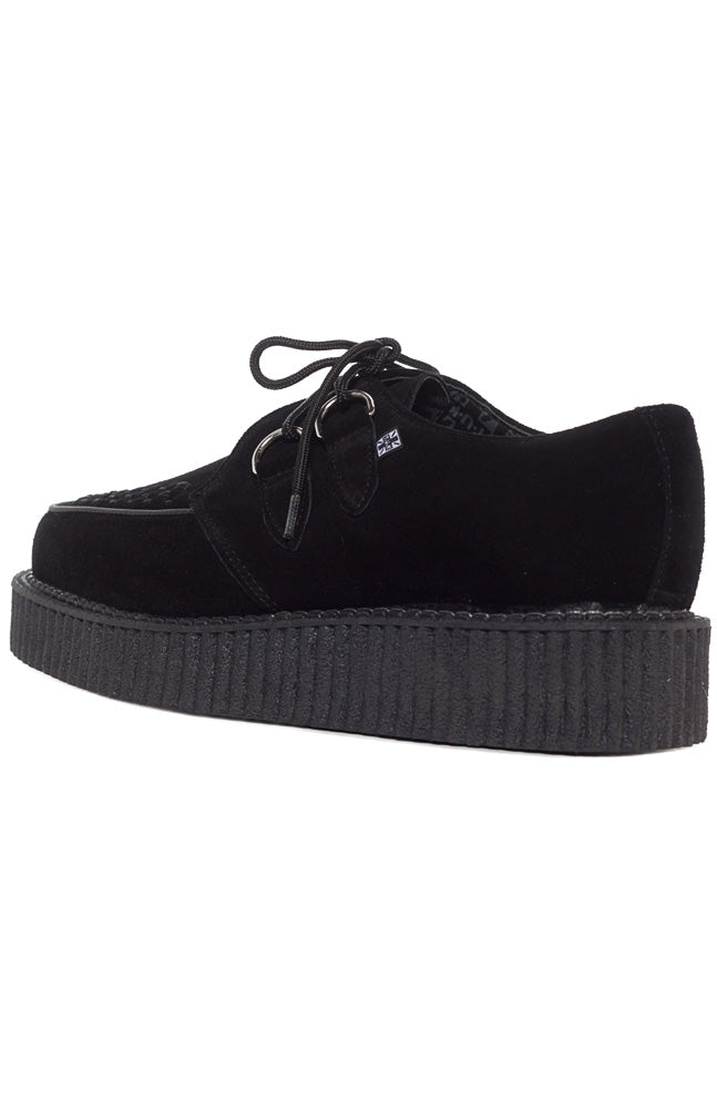 Tuk Black Suede Low Round Creeper