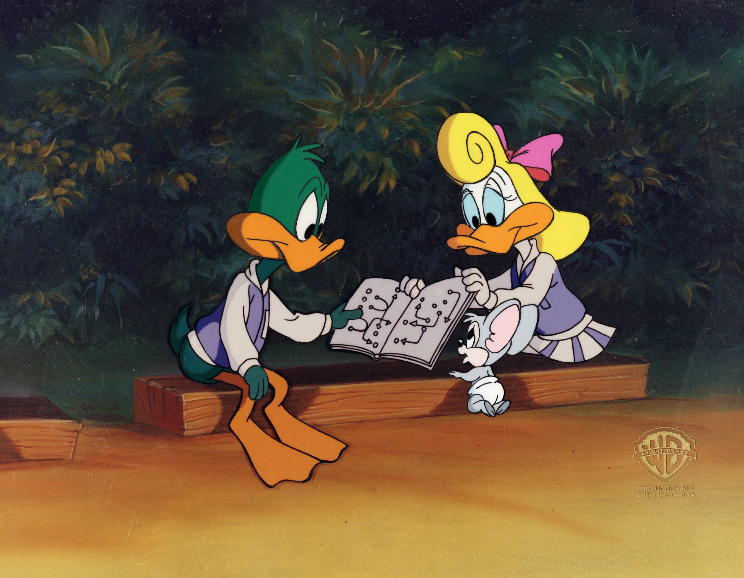 Tiny Toons Original Production Cel Shirley The Loon Plucky Duck And