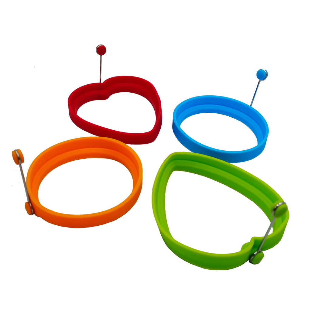 Silicone Cooking Rings 4 Pack 2 Round2 Heart Livi