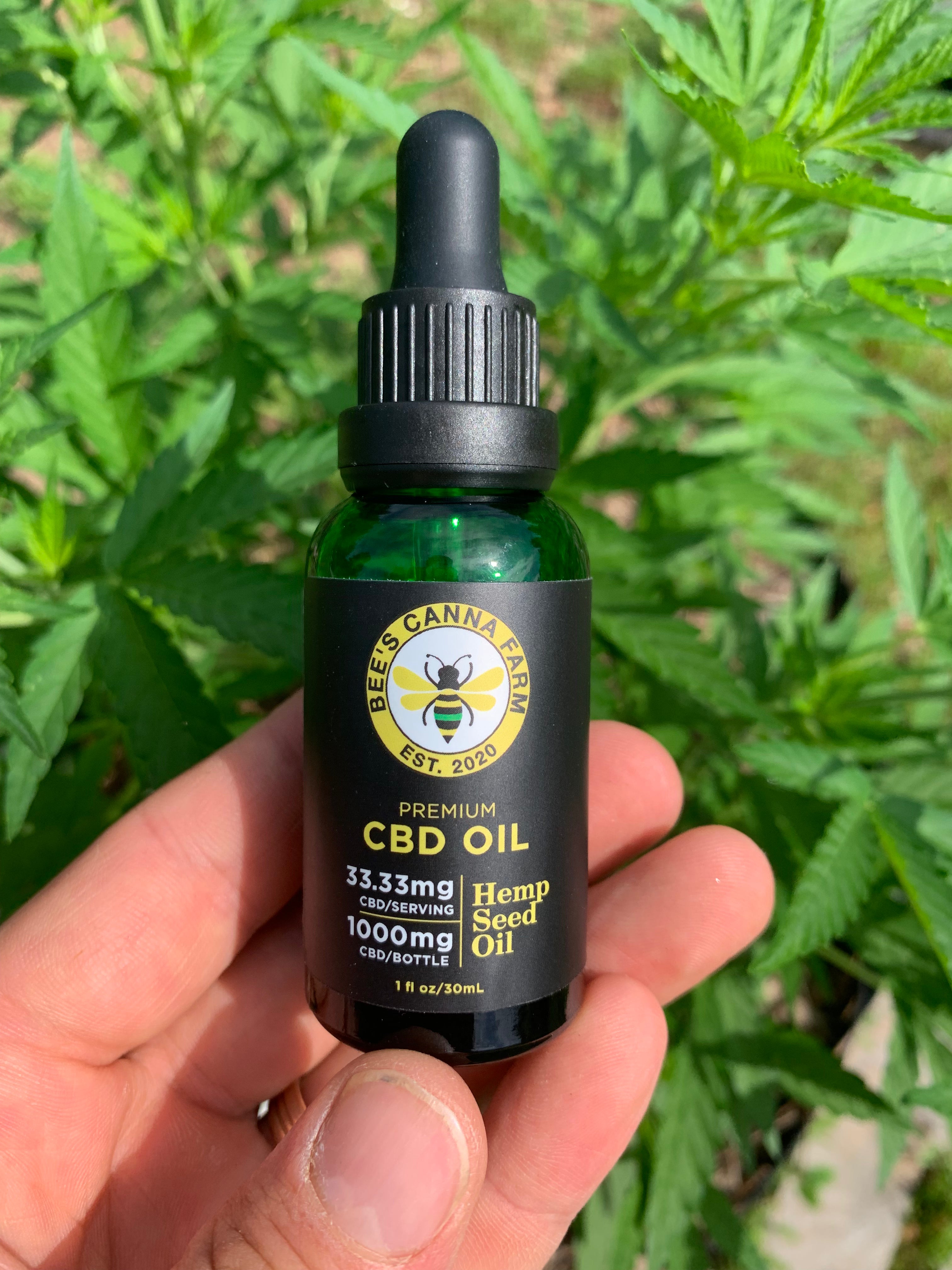 Full Spectrum Cbd In Hemp Seed Oil 1000mg Bees Canna Farm