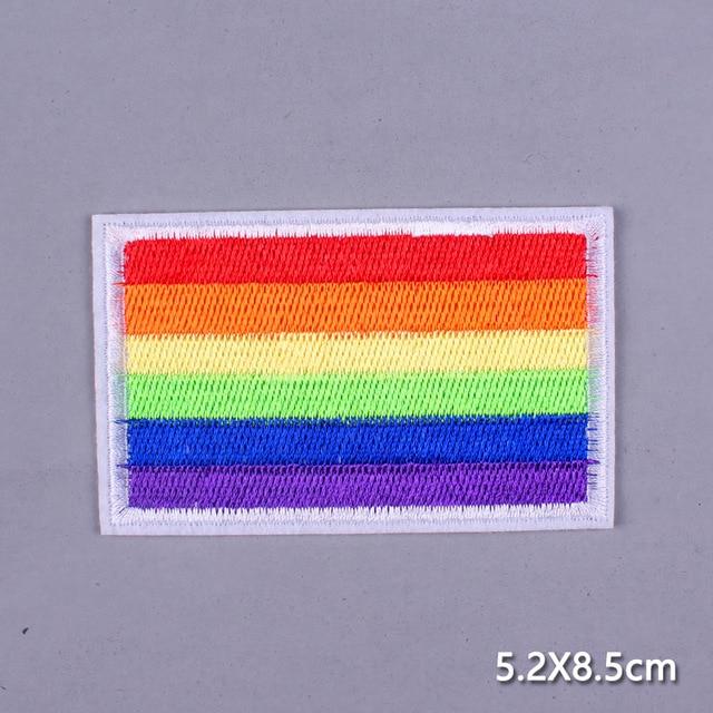 Lgbt Pride Flag Iron On Embroidered Patch Queer In The World The