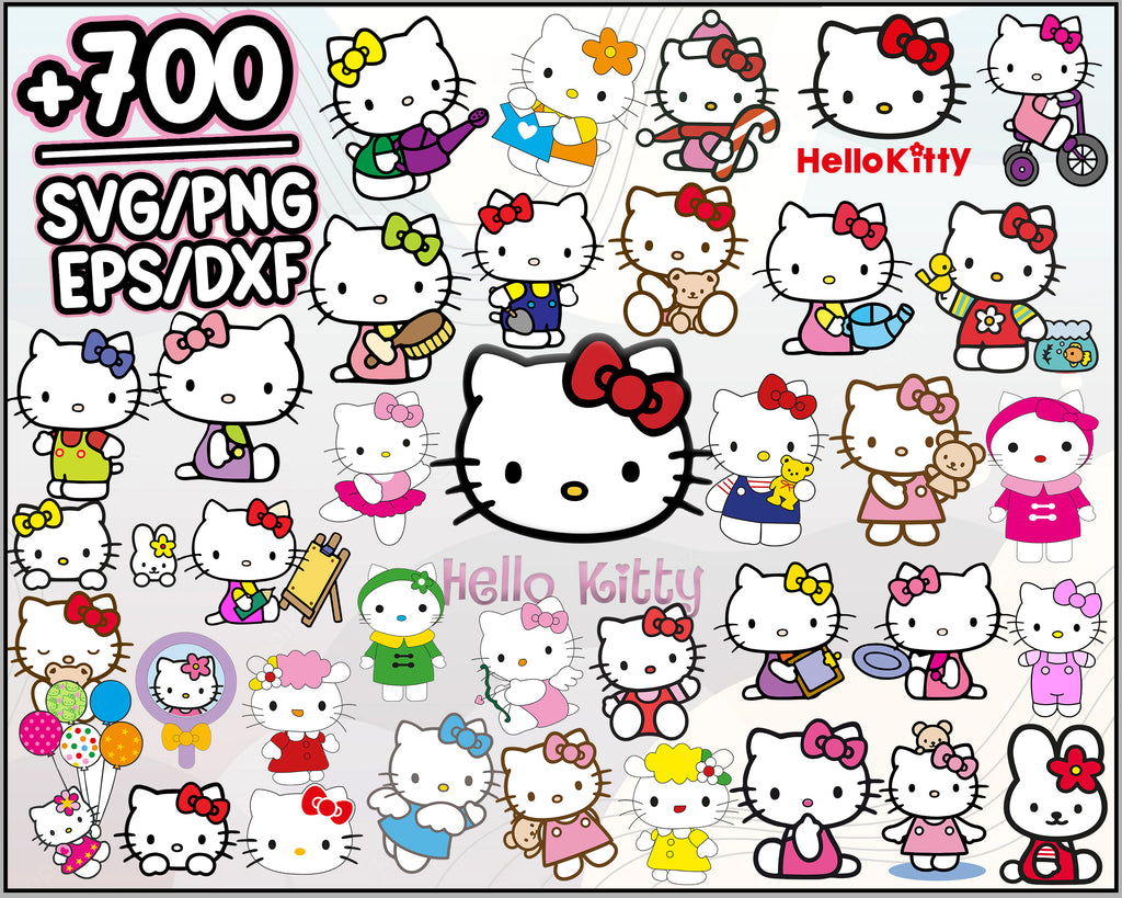 Hello Kitty Svg Bundle Digital Download