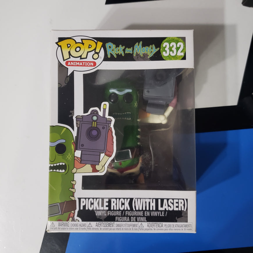 Funko Pop Animation Rick And Morty Pickle Rick With Laser 332 Vinyl Fi