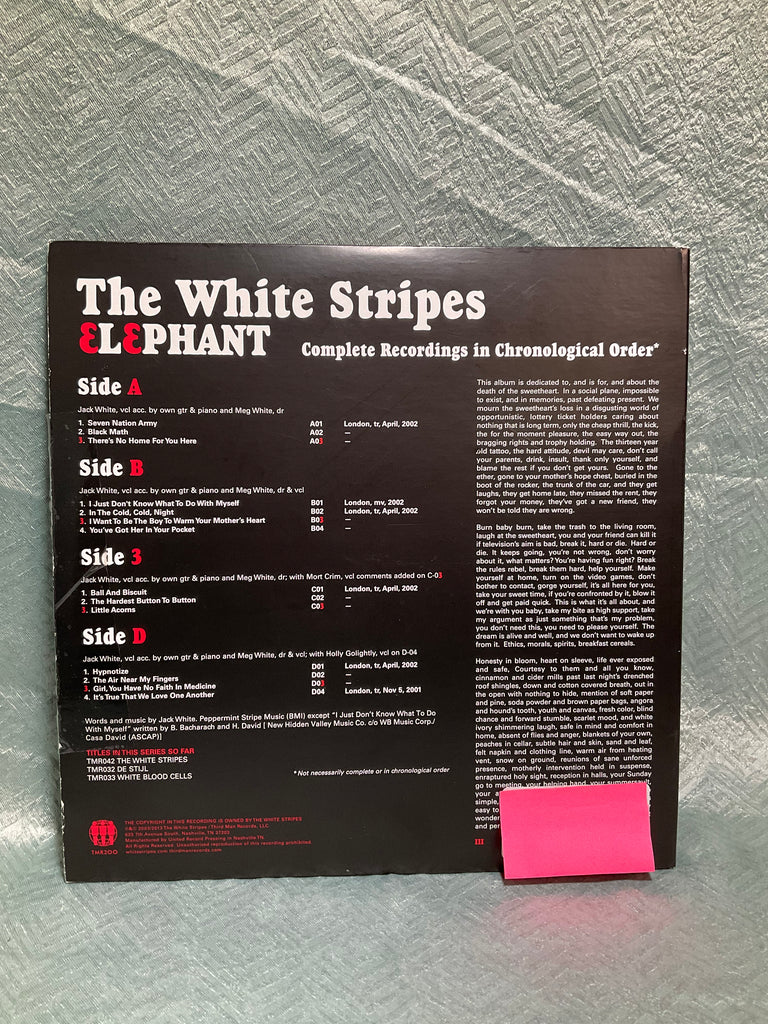 White Stripes Elephant 180g Vinyl 2lp Rdw Liquidations