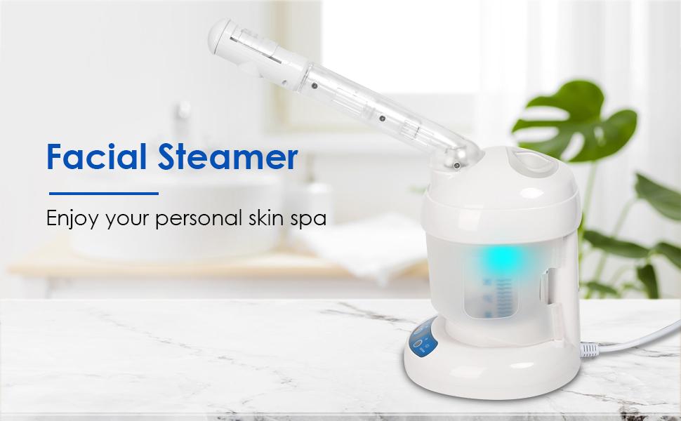 Facial Steamer With Extendable Arm Ozone Table Top Mini Spa Face Stea