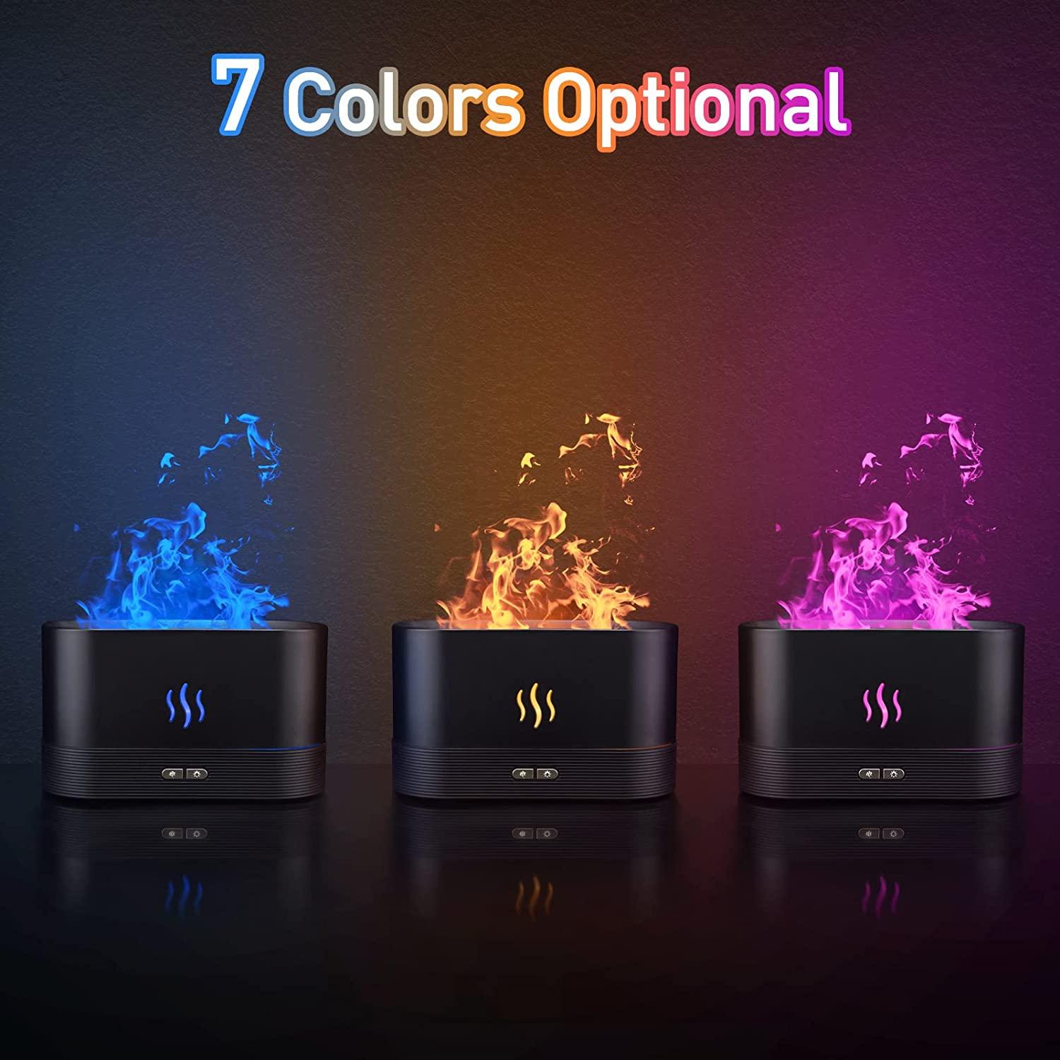 Hivagi® Flame Air Aroma Diffuser Humidifier 7 Flame Color Noiseless E