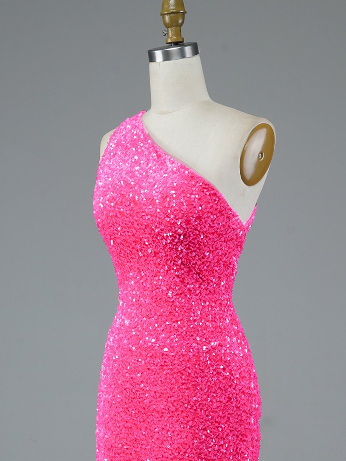 Ozakke Sparkly Sequin Mermaid Pink Dance Corset Unique Tight One