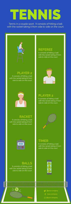 Blue And Green Tennis Sport Infographic Template Infografolio