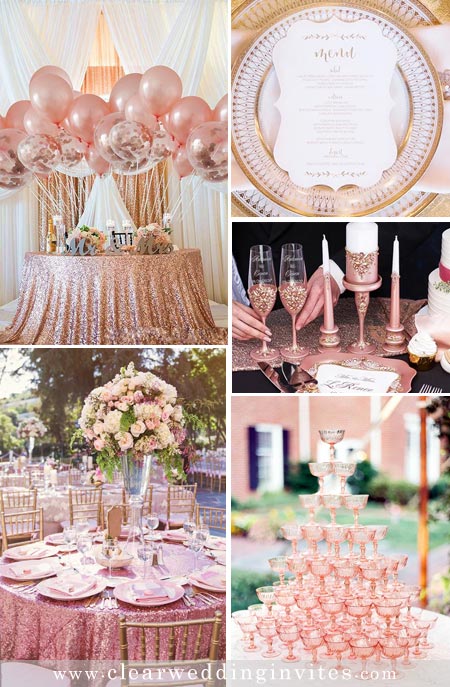 2022 Wedding Trends Alert Metallic Rose Gold Wedding Ideas Clear