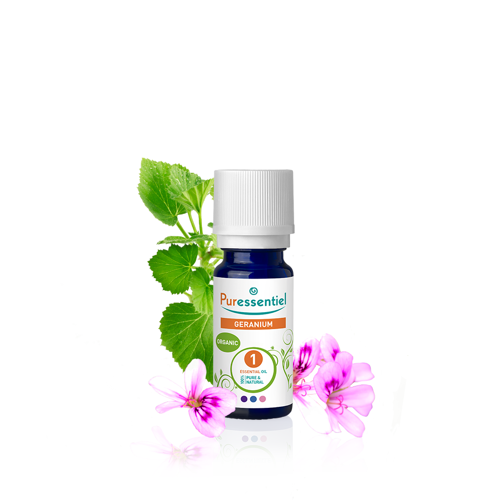 Organic Geranium Essential Oil Aromatherapy Puressentiel Corpo