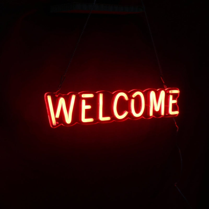 Welcome Neon Sign Welcome Led Sign Welcome Sign Front Door Decor Shop