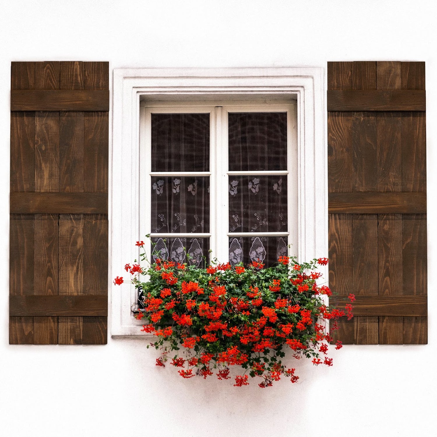 Get The Best White House Wood Shutters And Black Door Enhance Your