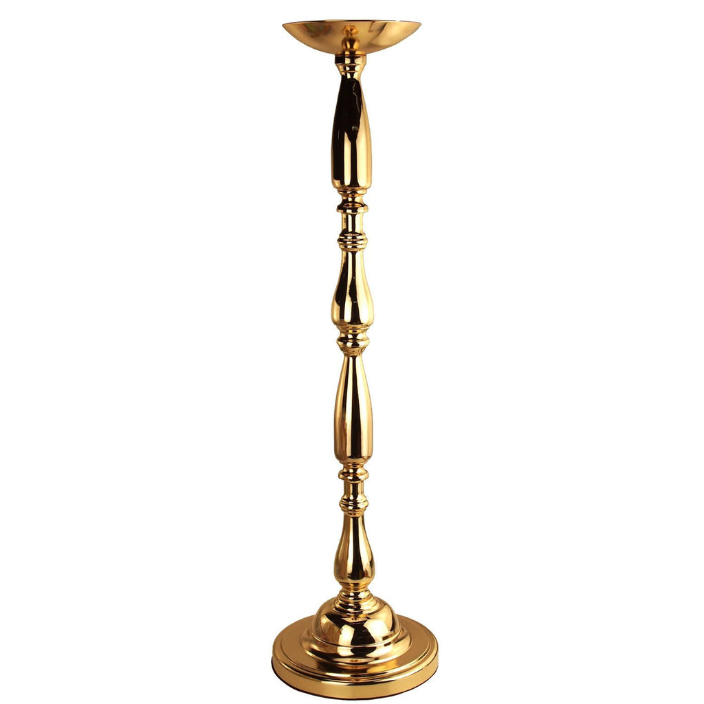 Tall Candle Holder Stand Metal Centerpiece 30 Inch Gold Party Spin