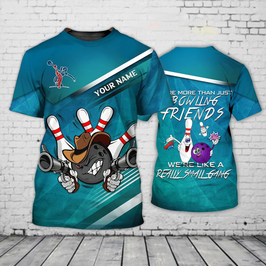 Personalized With Name Bowling T Shirts Custom 3d Bowling Shirts