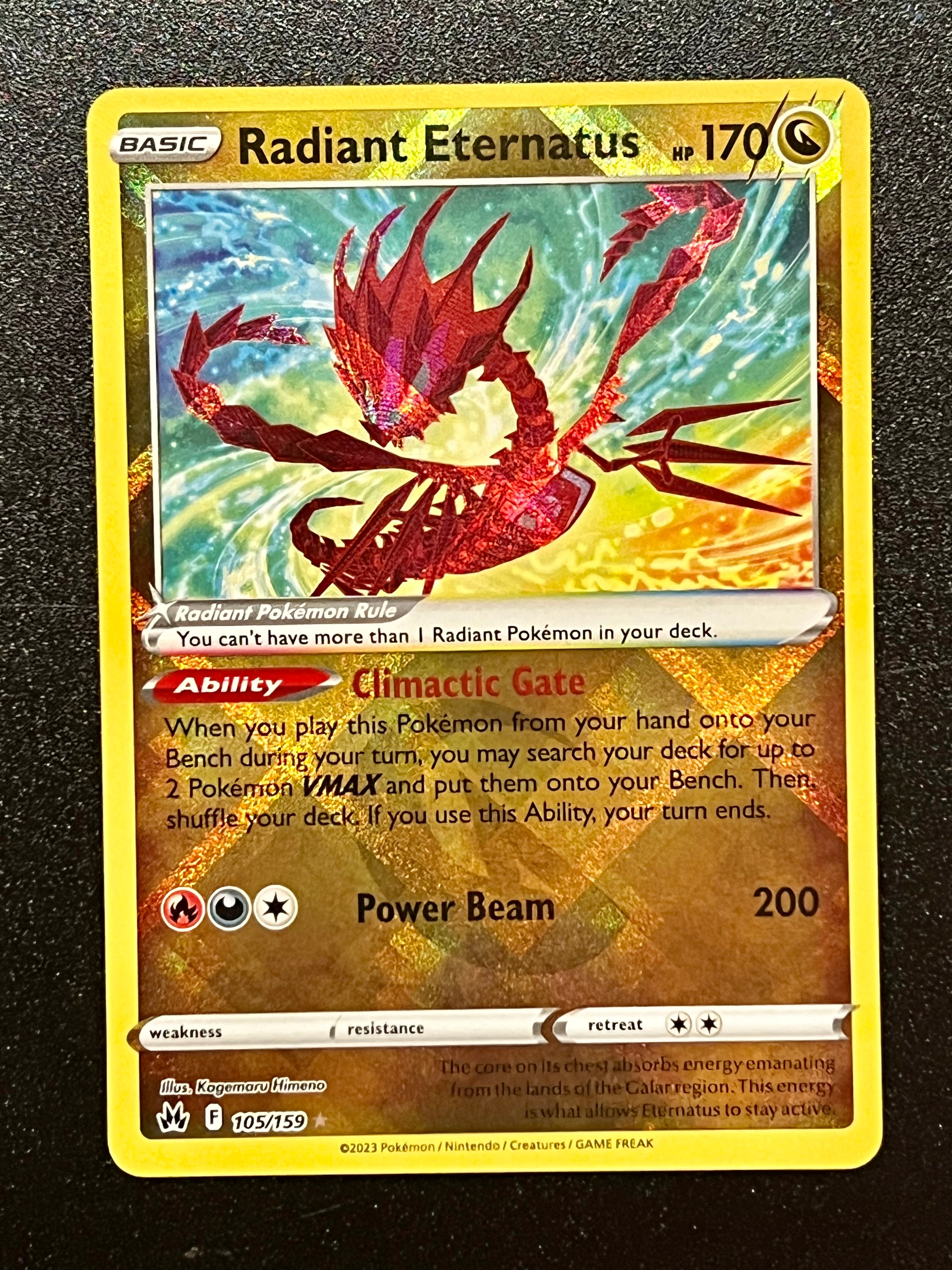 Radiant Eternatus 105159 Crown Zenith Radiant Rare Holo Jarvvos