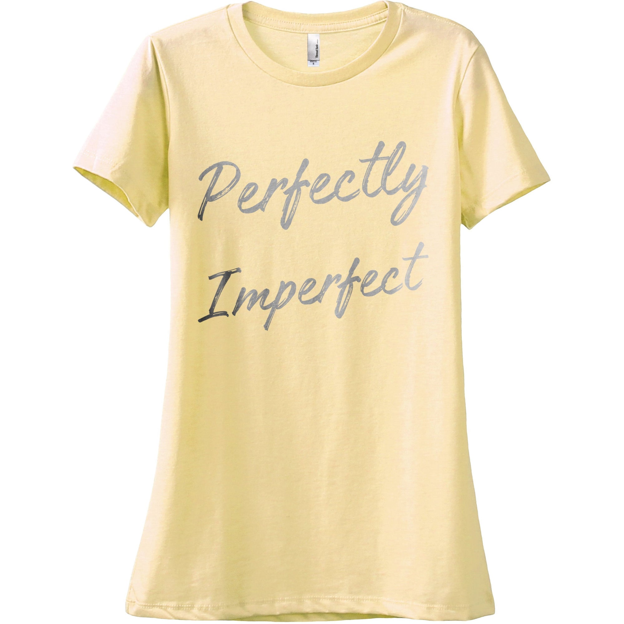 Perfectly Imperfect Women Relaxed Crew T Shirt Tee Graphic Top Thread