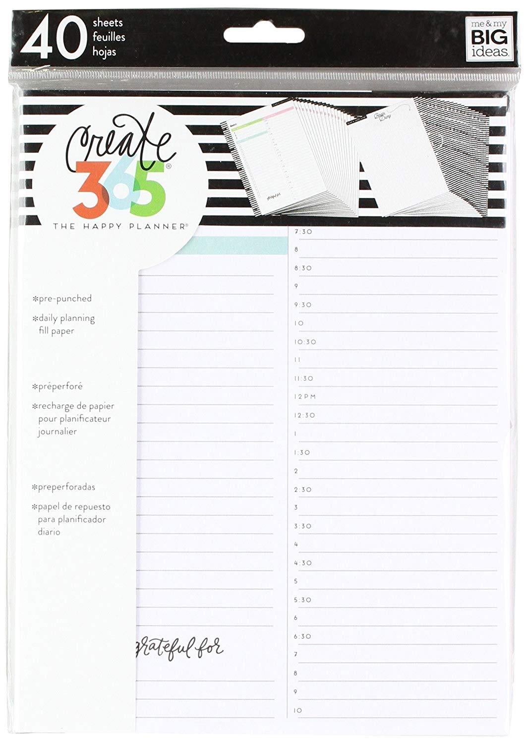 The Happy Classic Planner Filler Daily Fill Paper