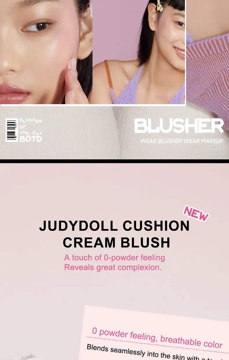 Judydolls Cushion Cream Blush Cheeky Glow In A Bouncy Touch