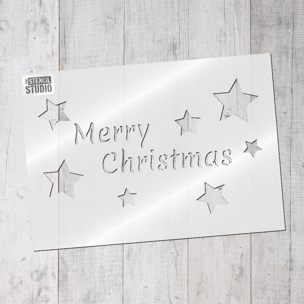 Merry Christmas Stencil Buy Reusable Christmas Stencils Online At The