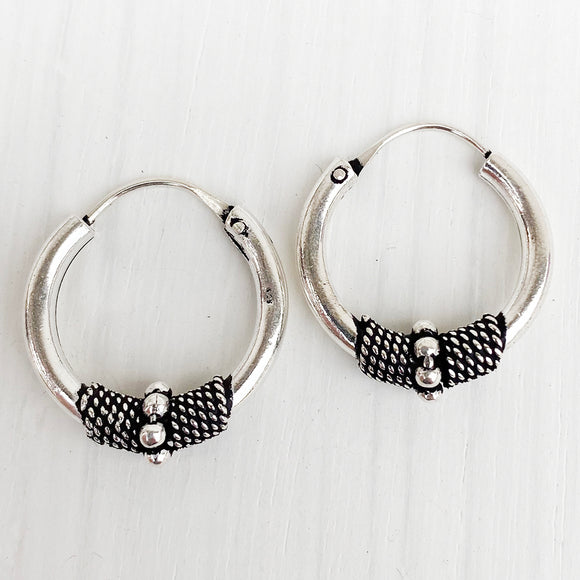 Silver Bali Hoop Earring Silberuh