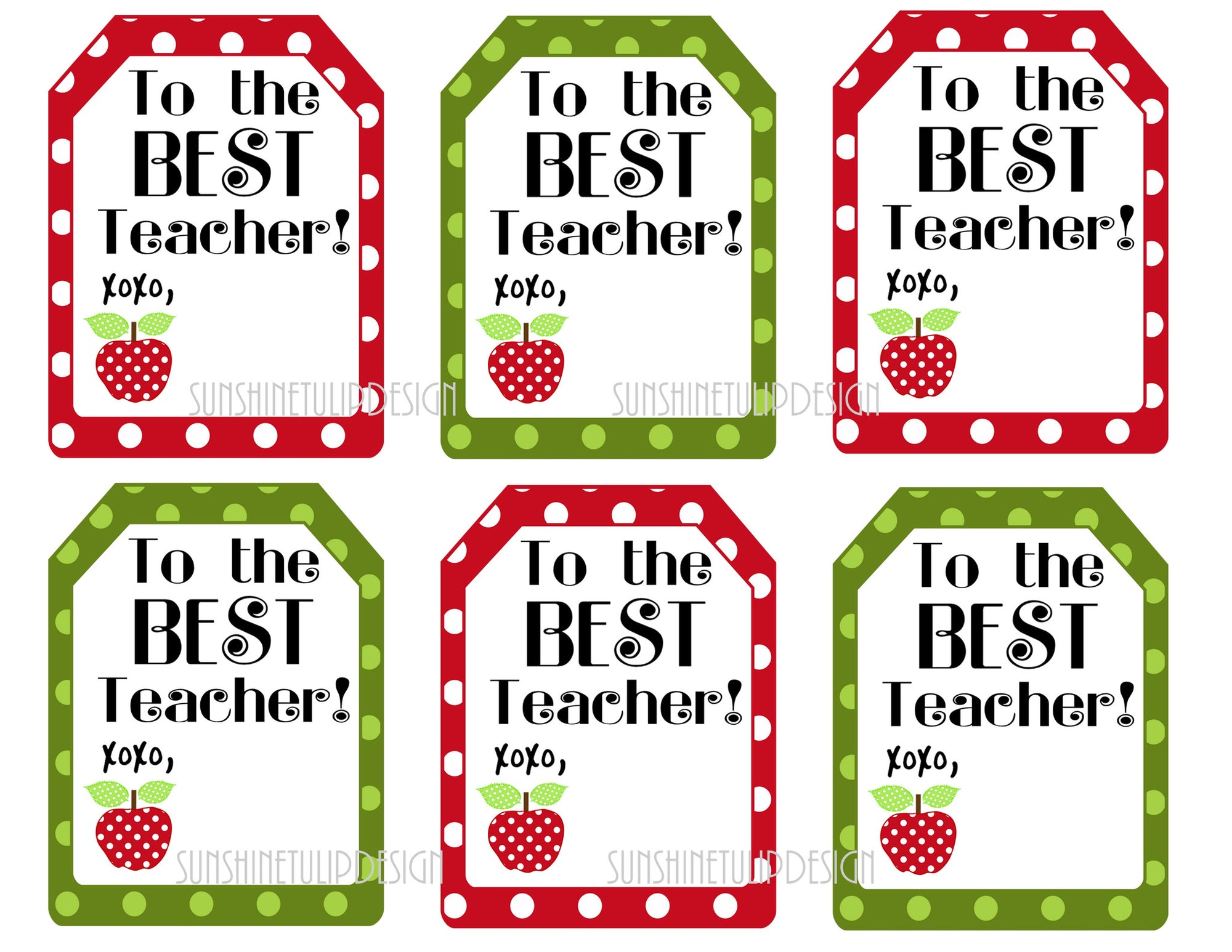Printable Teacher Appreciation T Tags The Best Teacher T Tags B