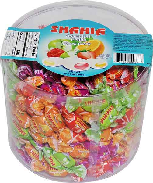 Center Filled Soft Chewy Candy Assorted Fruits Shahia 800g