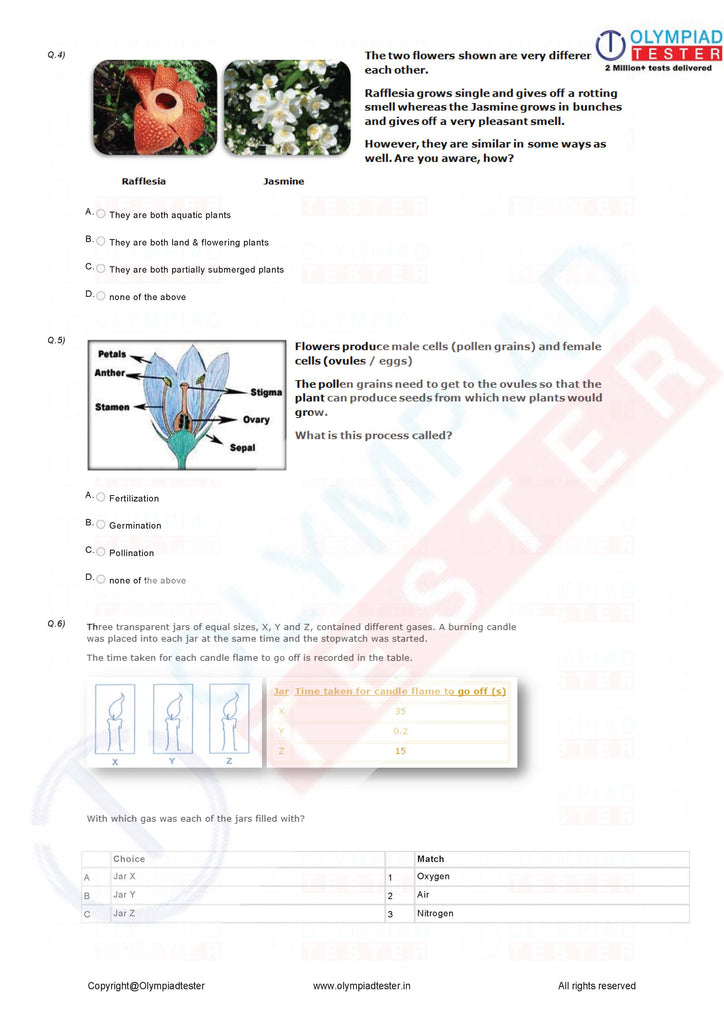 Class 4 Nso Science Olympiad Sample Paper Worksheet 08 Olympiad Tester