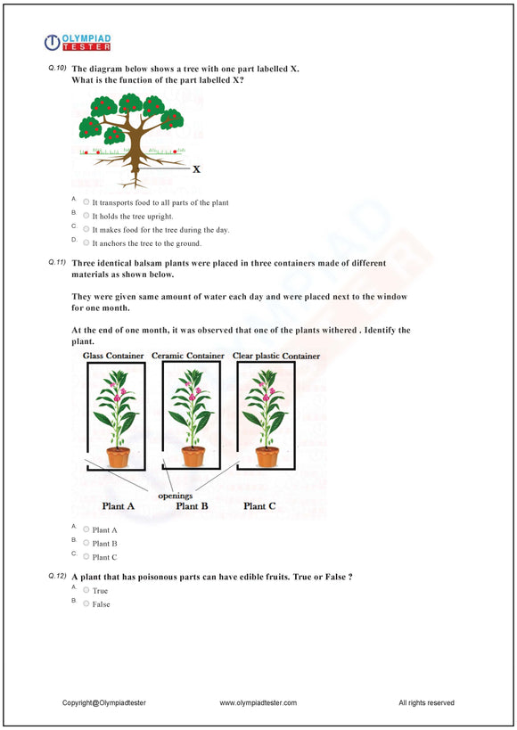 Class 2 Study Material Tagged Science Plants Olympiad Tester