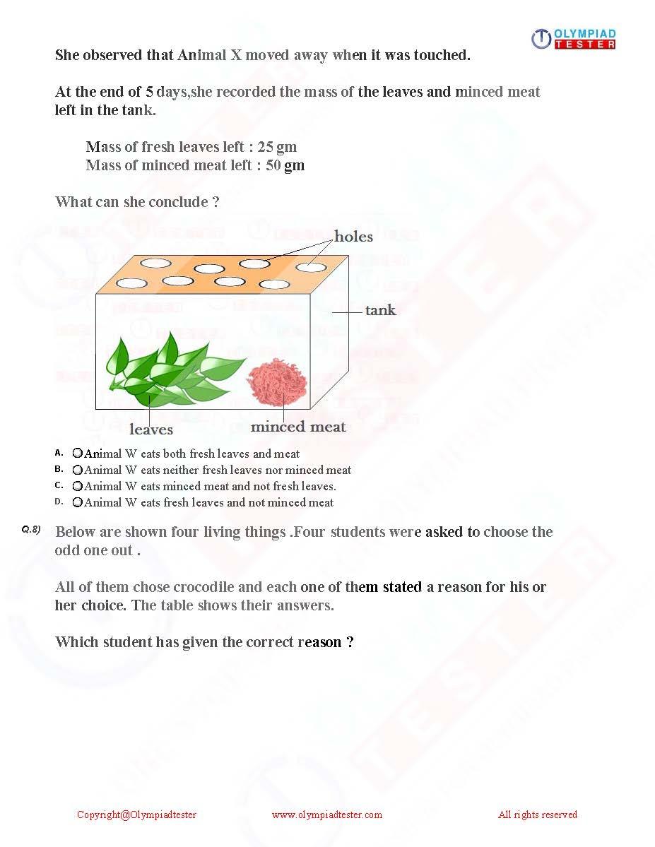 Class 2 Nso National Science Olympiad Toppers Guide Olympiad Tester