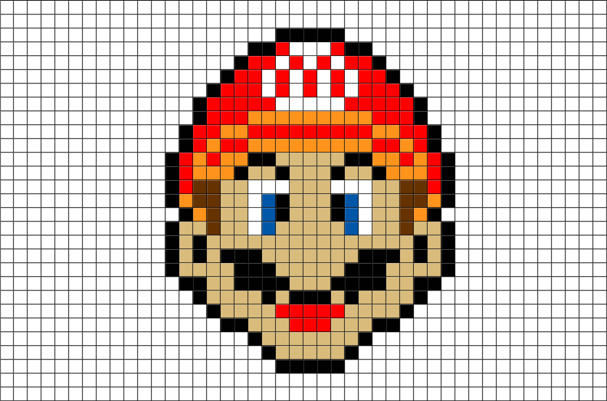 Mario Pixel Art Brik