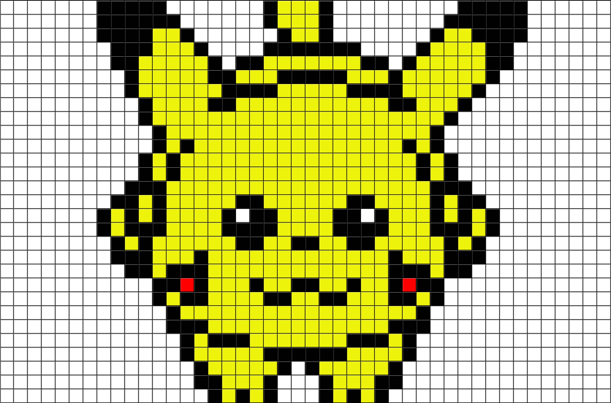 25 Pikachu Pixel Art Pokemon Coloriage Pixel Art Pixel Art Images