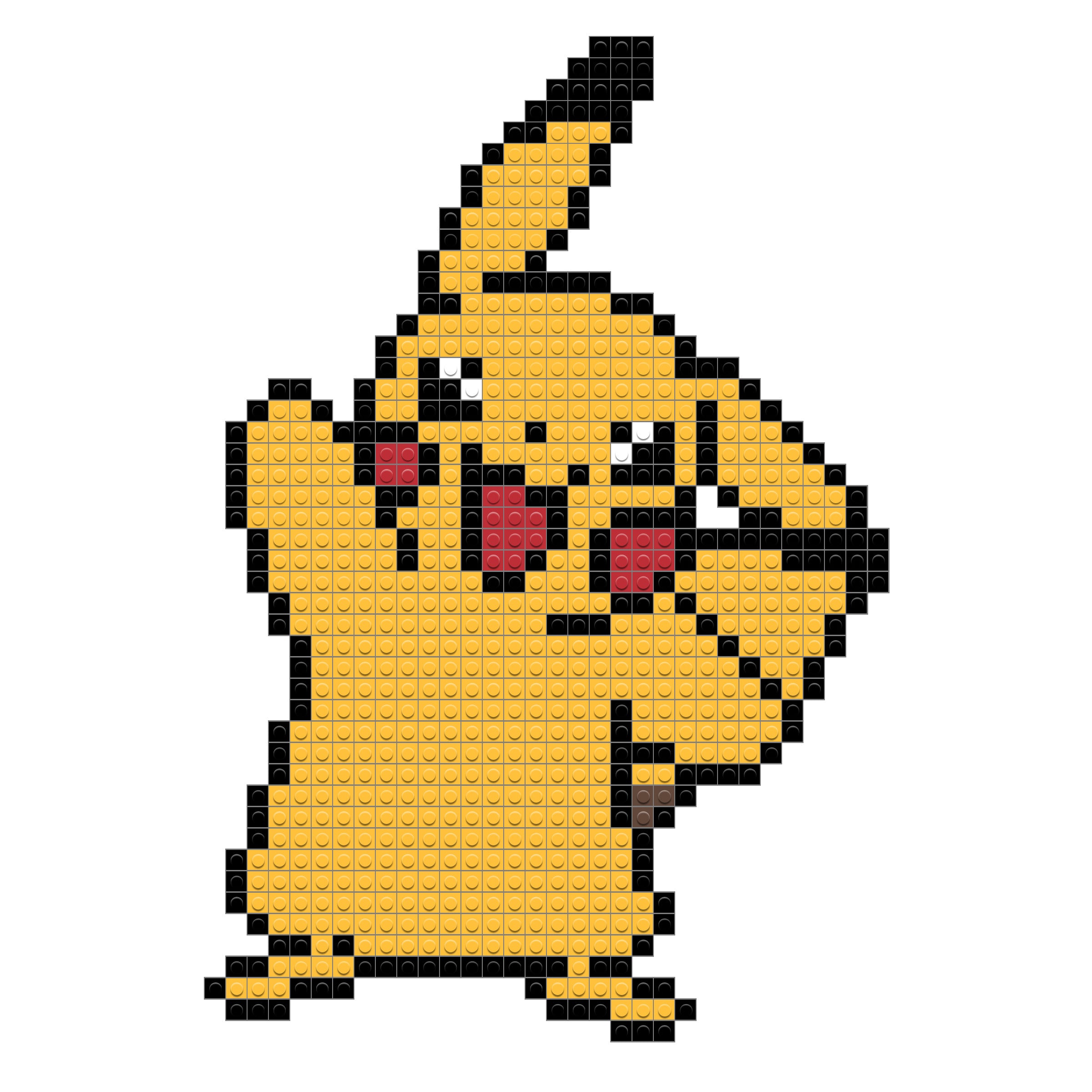 Pikachu X Pikachu Pixel Art Grid No Color Pikachu Pixel Art Drawing