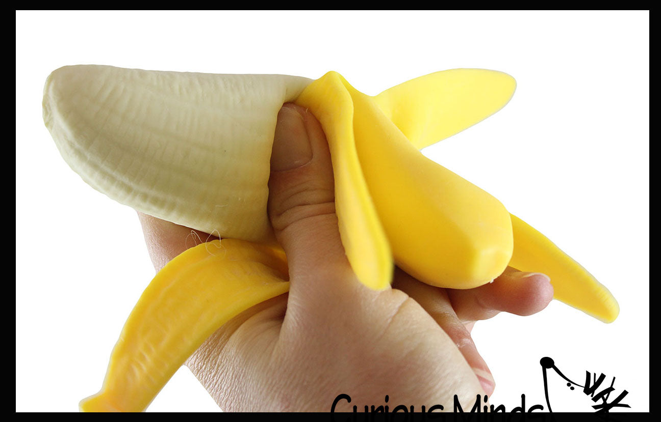 Realistic Stretchy Banana Sensory Stress Squeeze Fidget Toy Adhd S