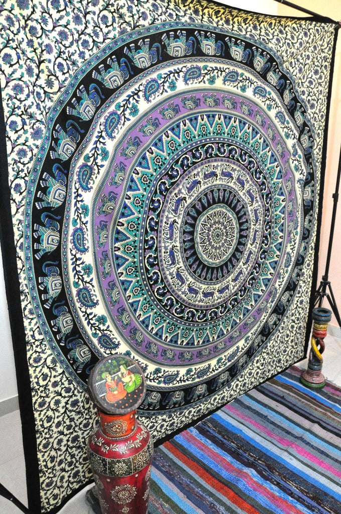 Large Indian Mandala Tapestry Psychedelic Dorm Room Wall Hanging