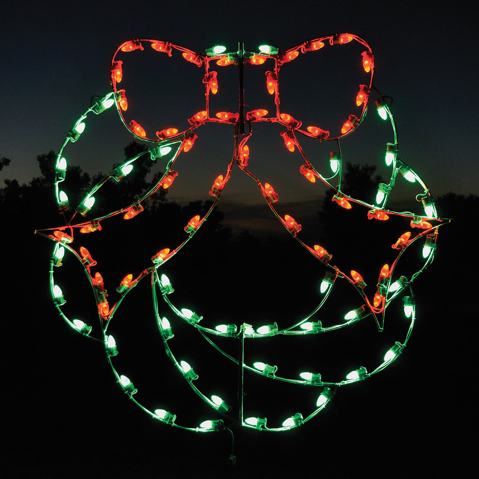 Wreath And Poinsettia Displays Led Lighting —