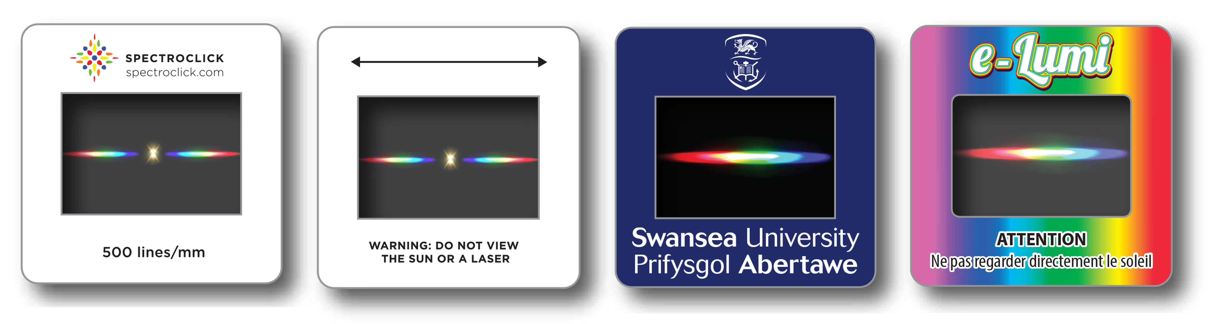 Custom Diffraction Grating Slides Shop Rainbow Symphony