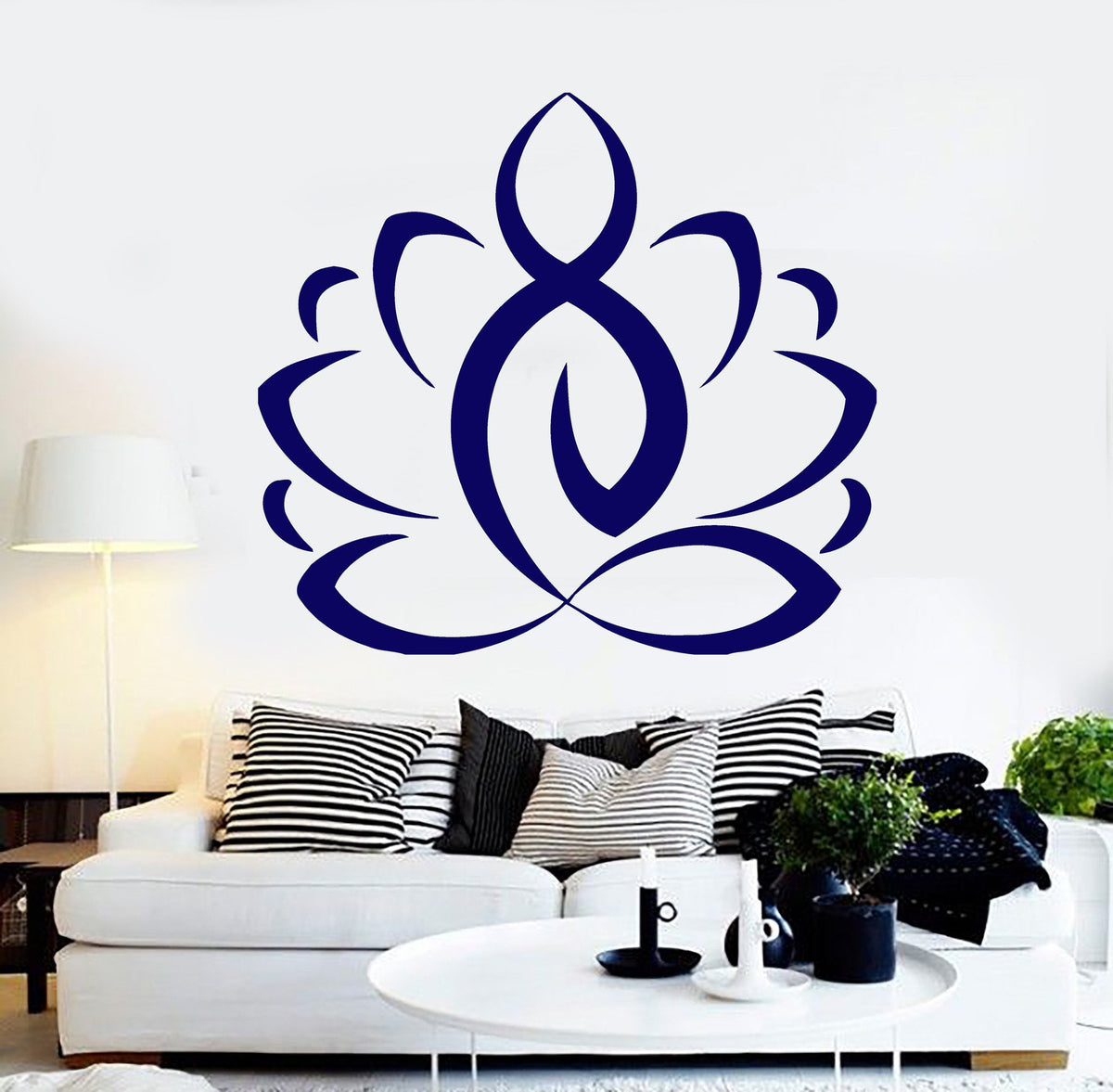 Wall Sticker Vinyl Decal Lotus Yoga Meditation Buddhism Murals Unique