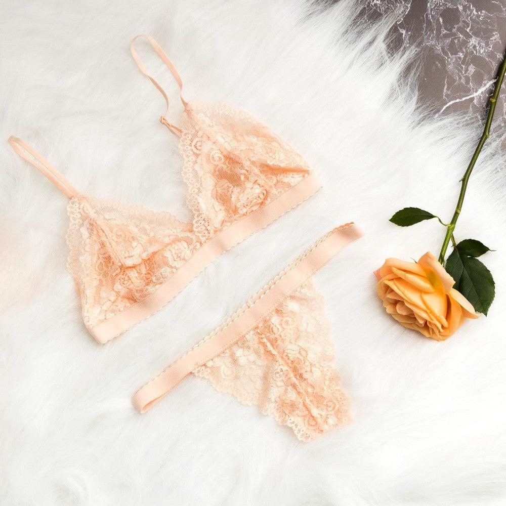 Bianca Set Light Peach Lingerie Set Lace Lingerie Sexy Lingerie