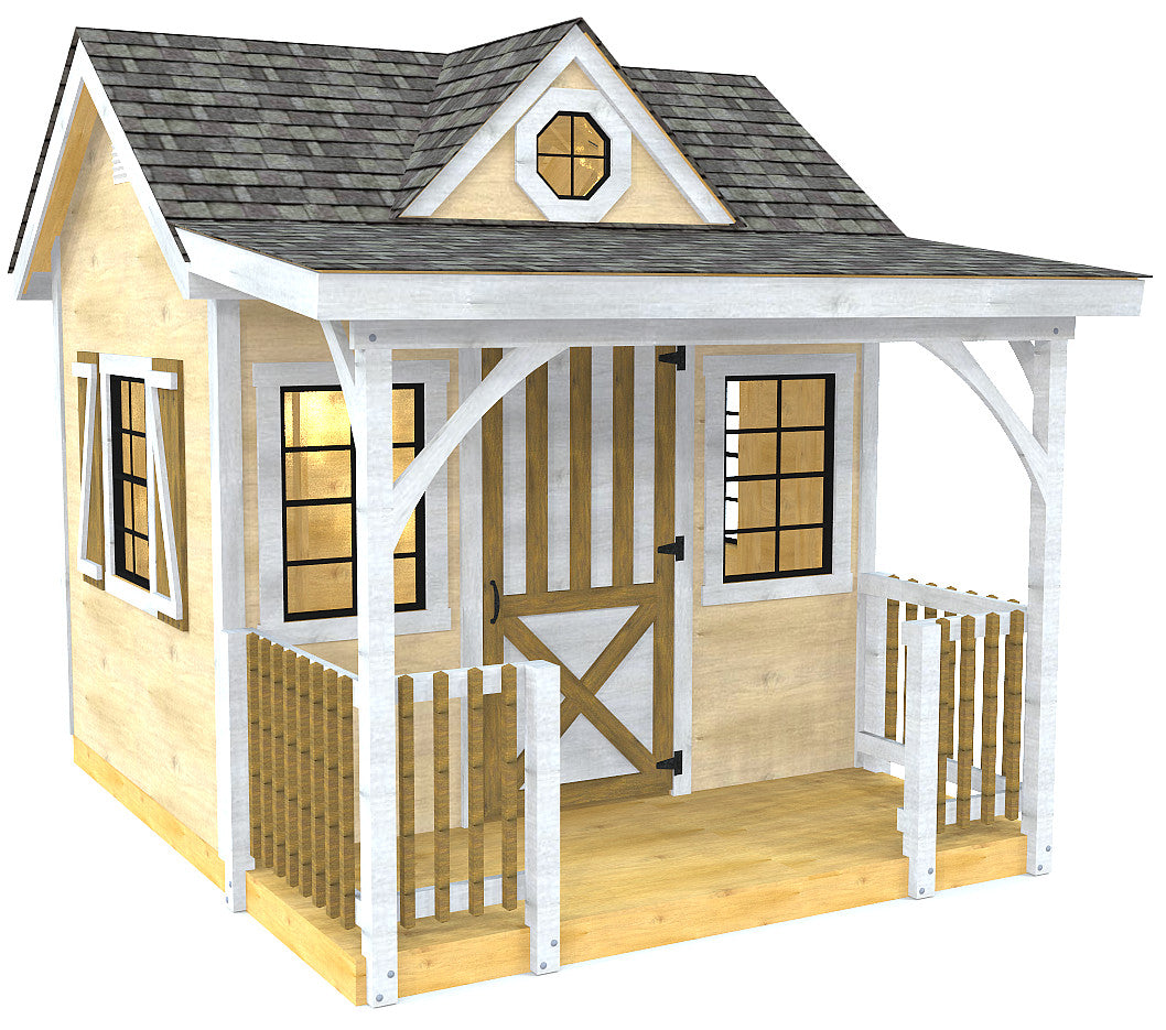 10x12 Loretta She Shed Plan Whimsical Wendy Style Shed Design