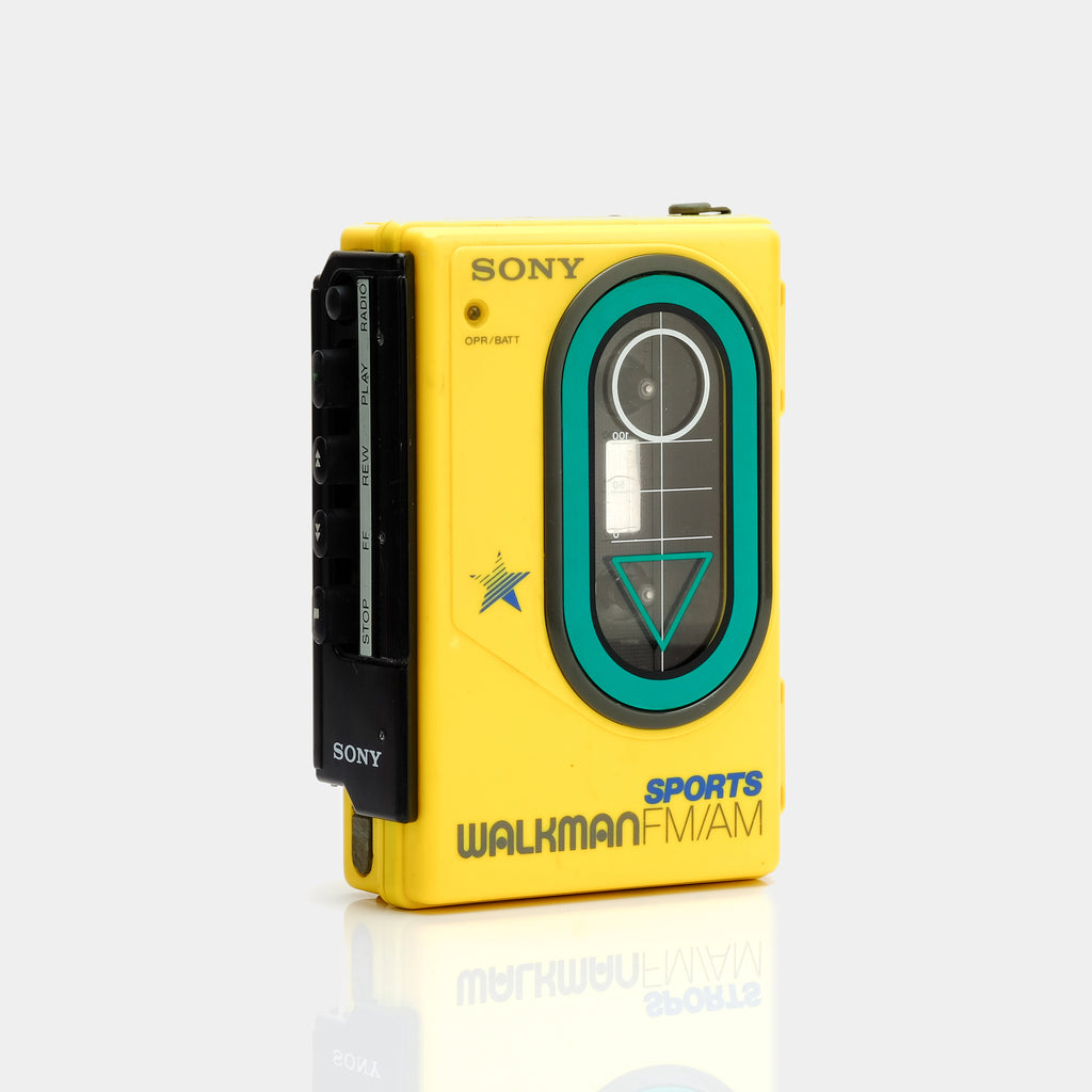 Sony Sports Walkman Wm F45 Yellow Portable Cassette Player Retrospekt