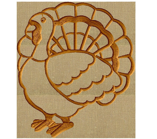 Turkey Thanksgiving Embroidery Design File Animals Stitchelf