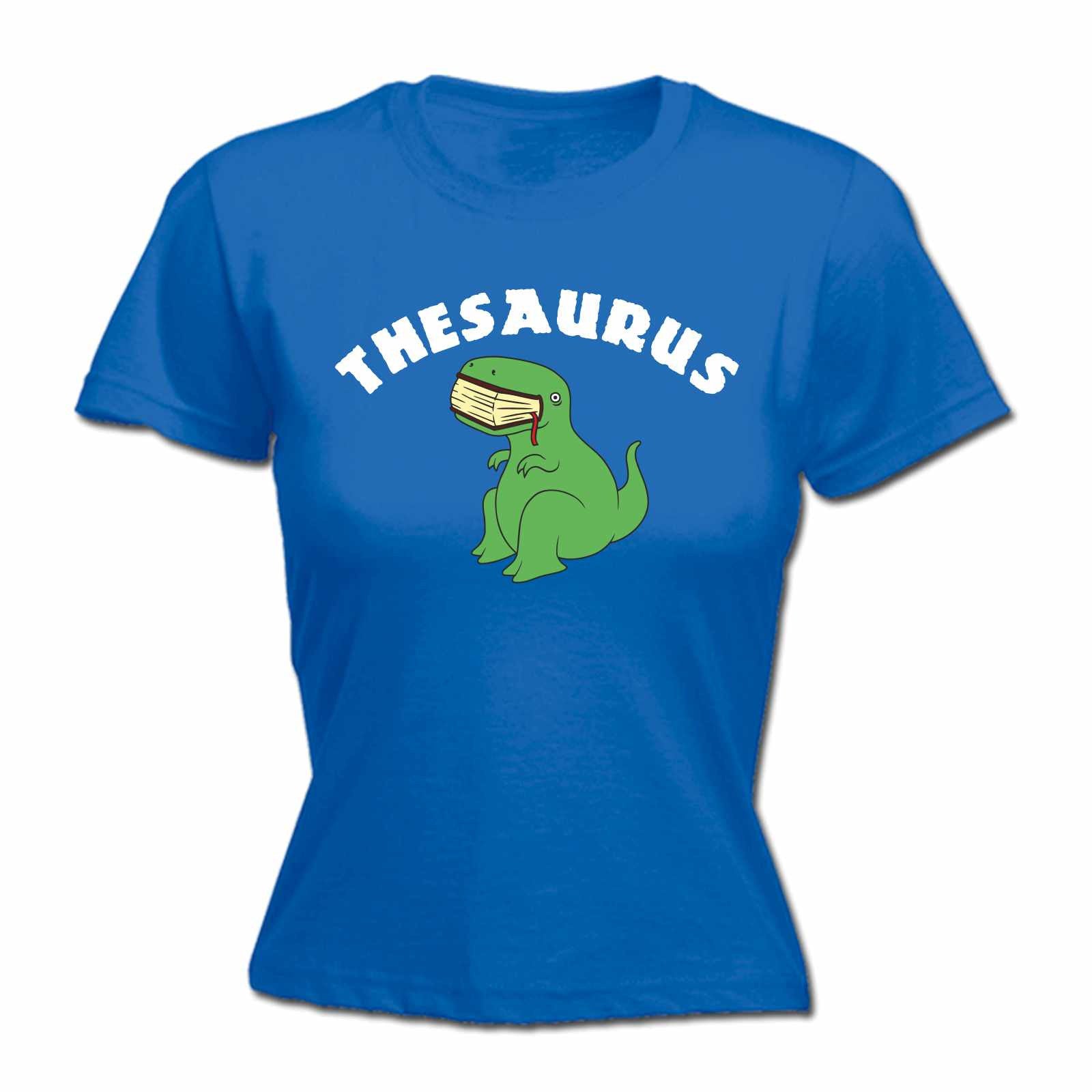 Thesaurus T Rex Eating Book Womens T Shirt Writer Dinosaur Editor T