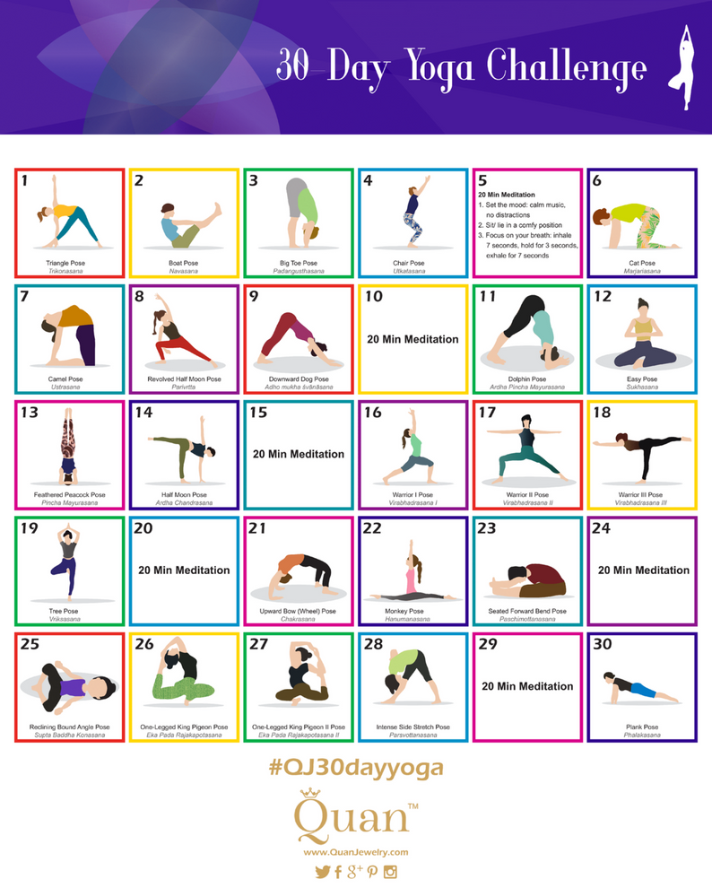 30 Day Yoga Challenge Printable Printable Word Searches