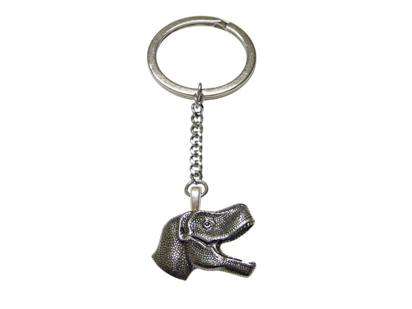 Textured Dinosaur Head Pendant Keychain Kiola Designs