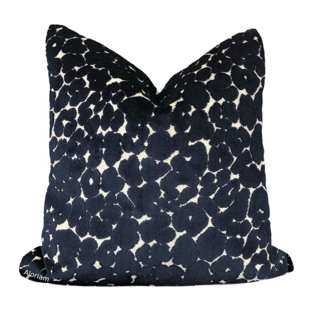 Phoebe Black Leopard Velvet Pillow Cover Aloriam