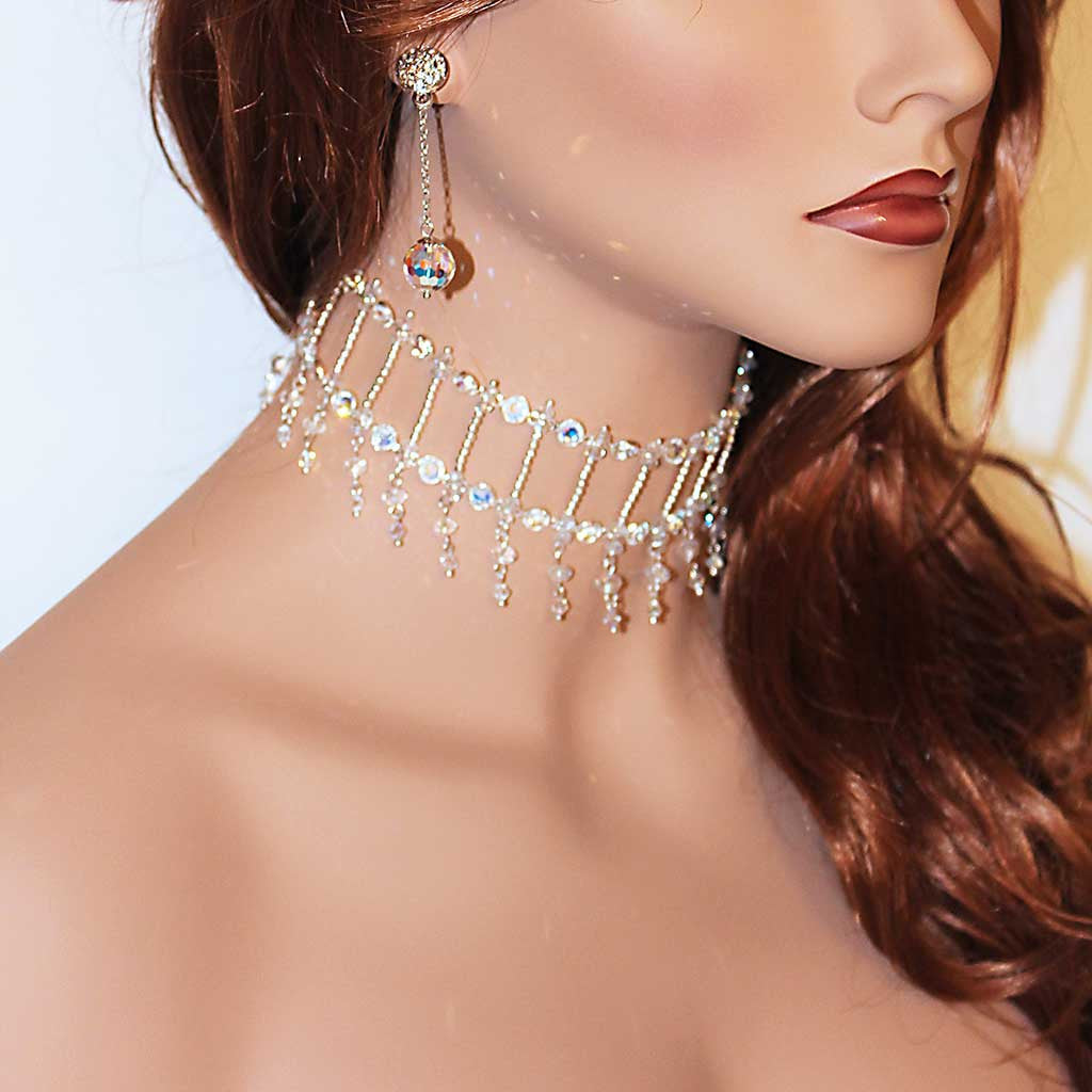 Handmade Crystal Bridal Choker Jewelshart Inc