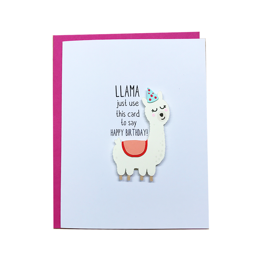 Llama Birthday Card