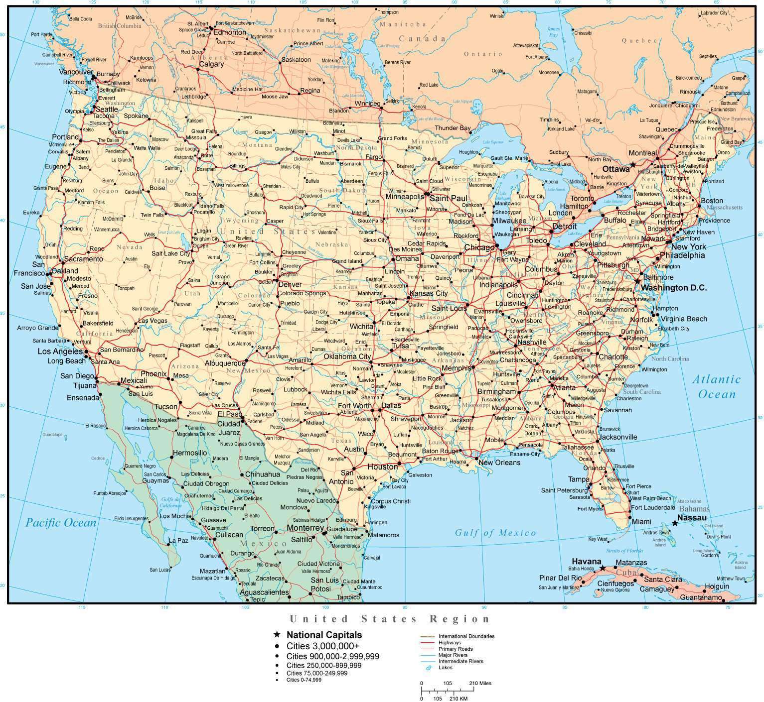 Large Printable Us Map