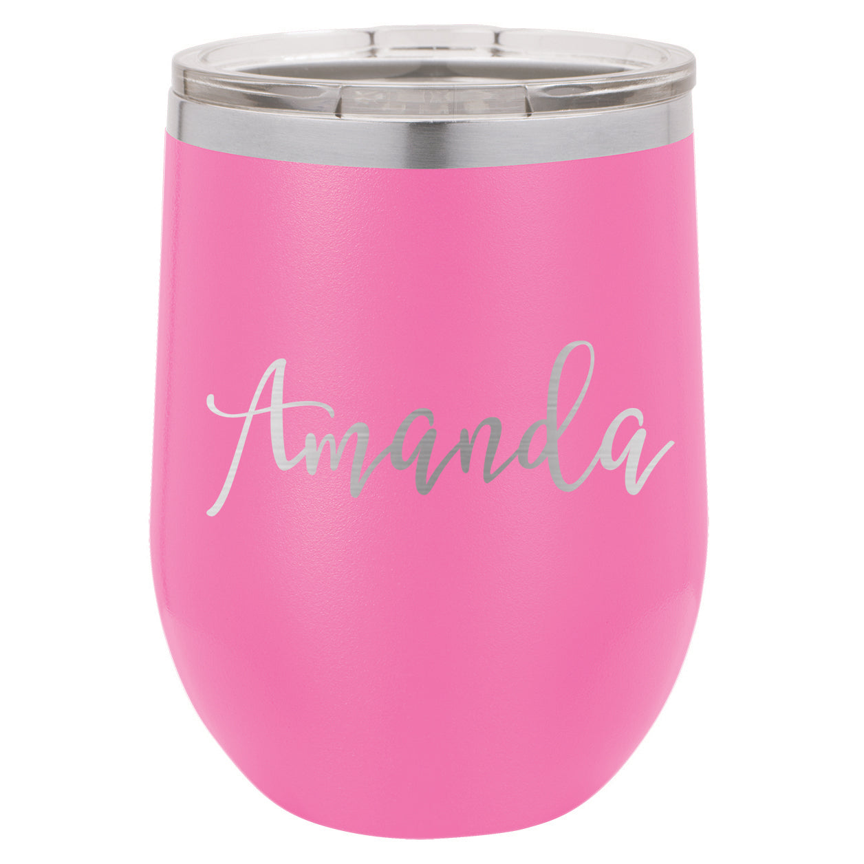 Personalized Wine Tumbler With Name Stamp Out